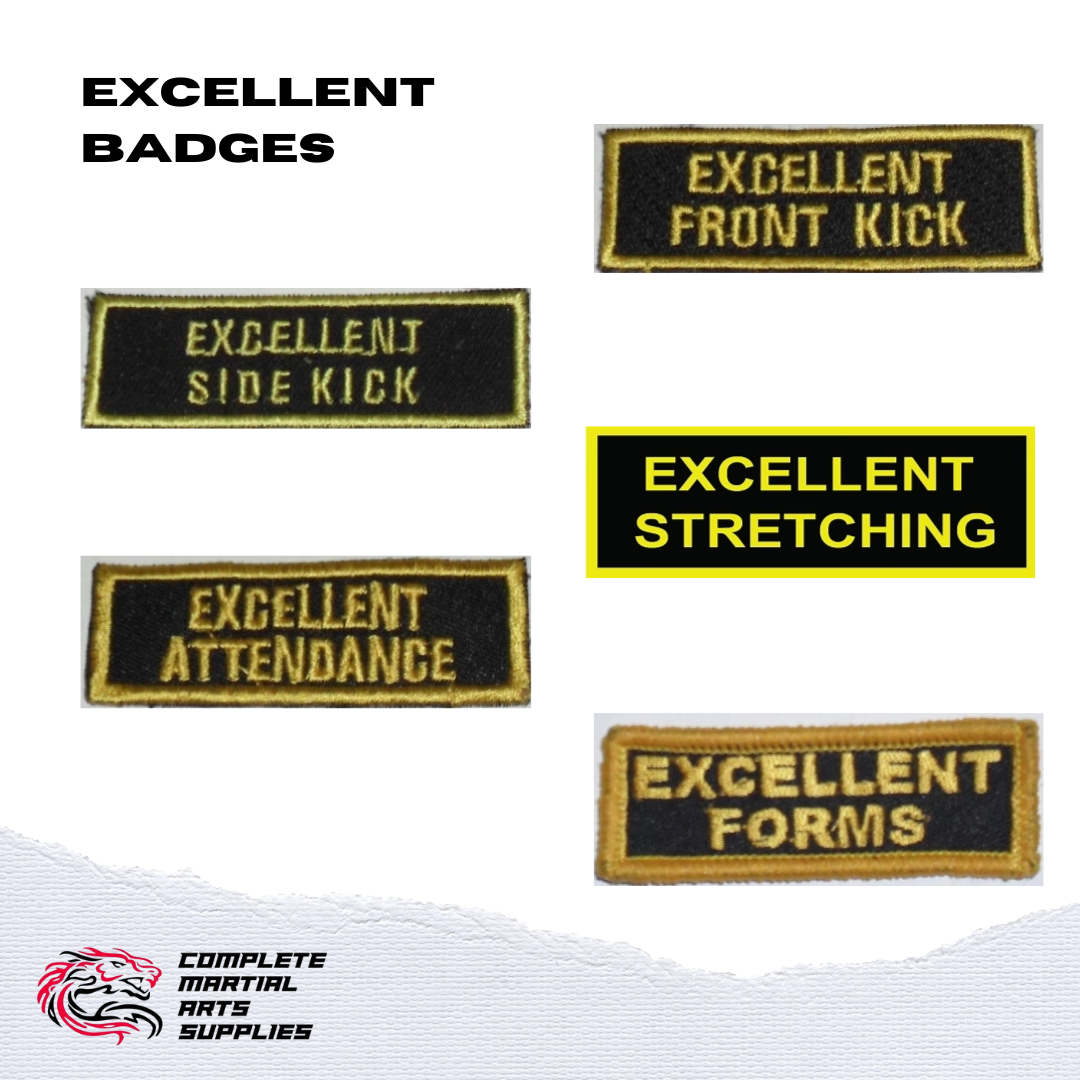 Excellent work badges – Complete Martial Arts Supplies New Zealand